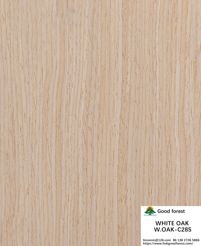 Reconstituted Decorative Engineered White Oak Wood Veneer 28S Straight ...